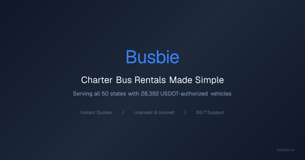 Charter Bus Rentals | Nationwide Service | Busbie